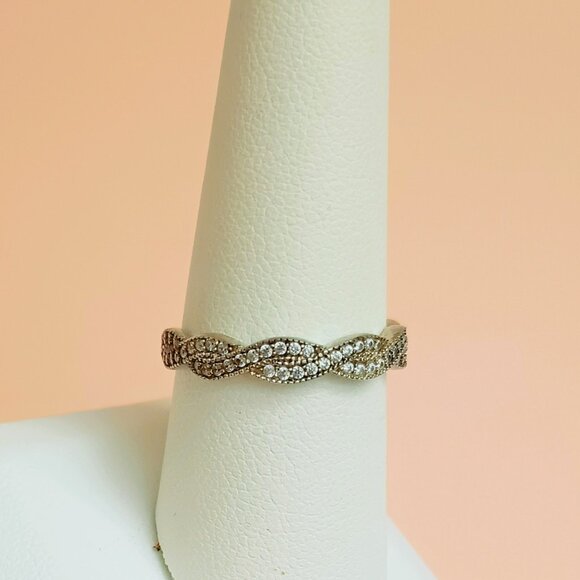 Marleylilly | Jewelry | Marleylilly 925 Crossover Eternity Ring 825 ...